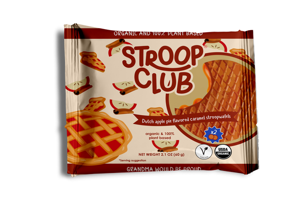 Stroop Club - Apple Pie Caramel Organic and Plant Based Stroopwafel 2 ...